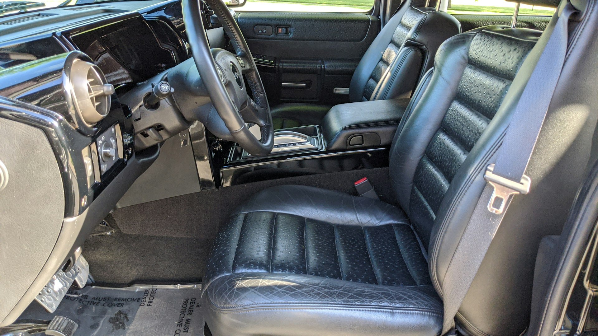 Black Hummer H2 Interior